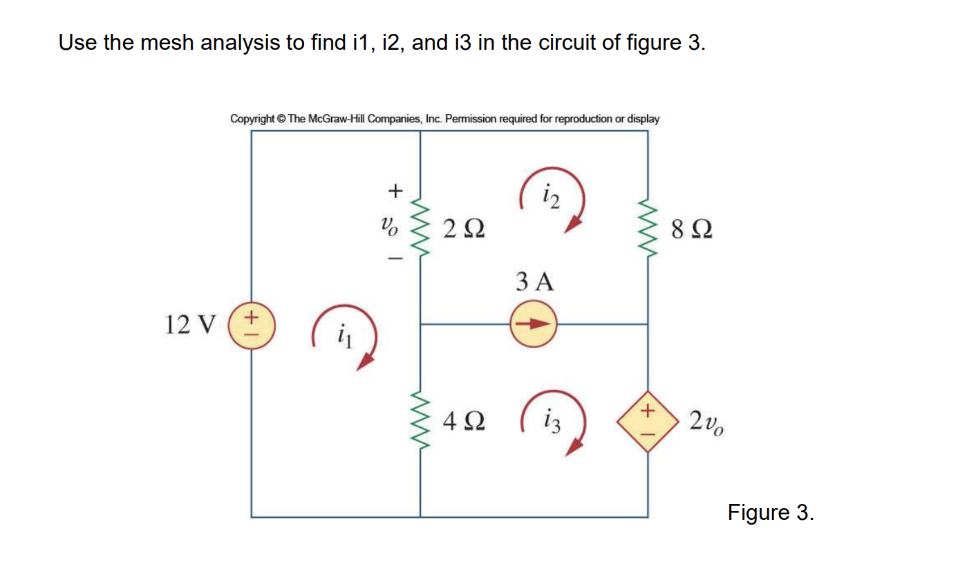 Solved Use the mesh analysis to find i1, i2, and i3 in the | Chegg.com