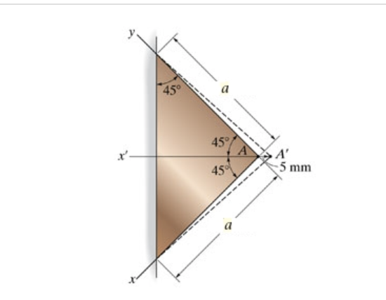 Solved The triangular plate is fixed at its base, and its | Chegg.com