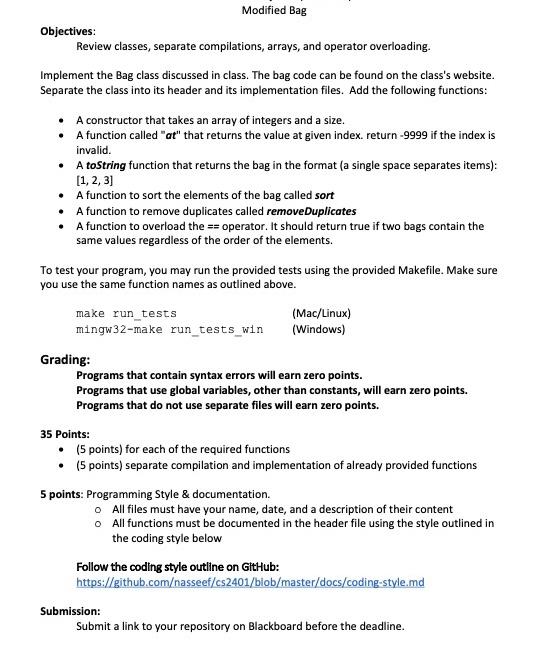 Solved Due in 12 hours, please code in C++, run it on Visual | Chegg.com