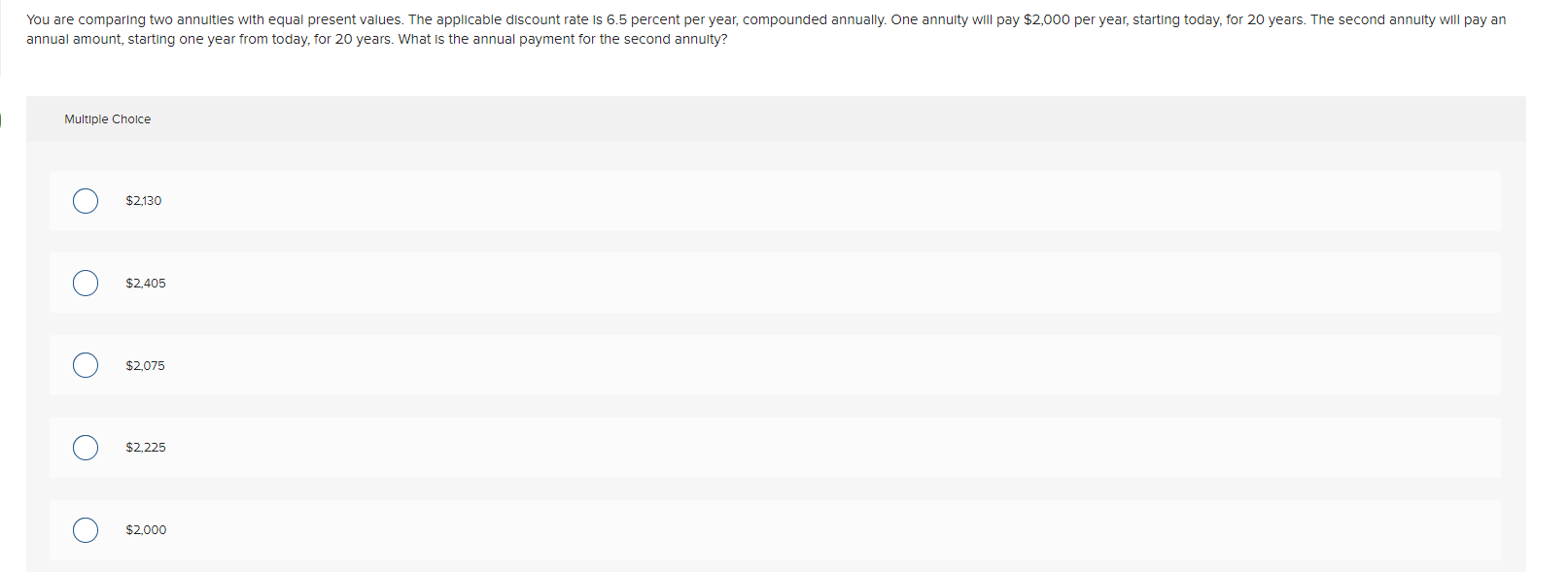solved-you-are-comparing-two-annuities-with-equal-present-chegg