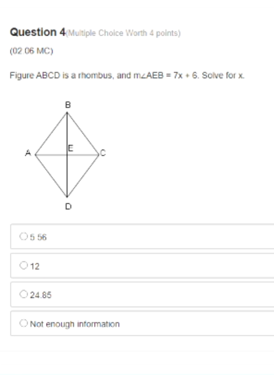 Solved Question 4 Multiple Choice Worth 4 points) (02 06 MC) | Chegg.com