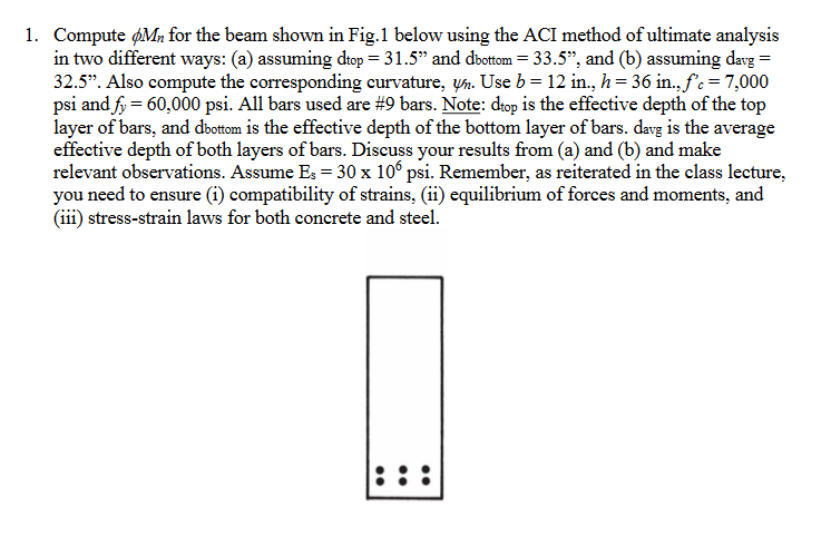 Solved As = 3 in^2 and Beta1 = .7 and (phi)(Mn) = .9 | Chegg.com
