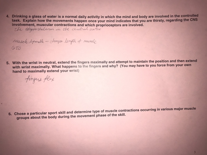 Solved 4. Drinking a glass of water is a normal daily | Chegg.com