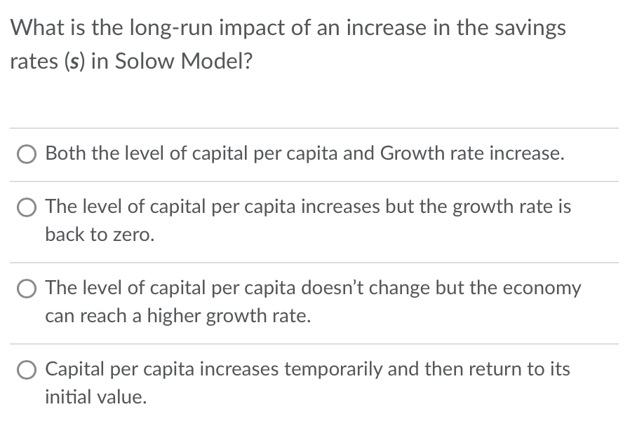 Solved In the Harrod-Domar model, the growth continues | Chegg.com