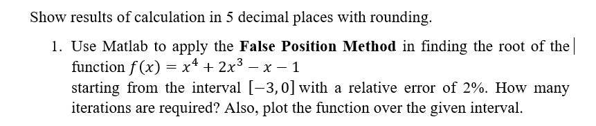 Solved Show results of calculation in 5 ﻿decimal places with | Chegg.com