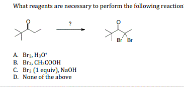 Solved What reagents are necessary to perform the following | Chegg.com