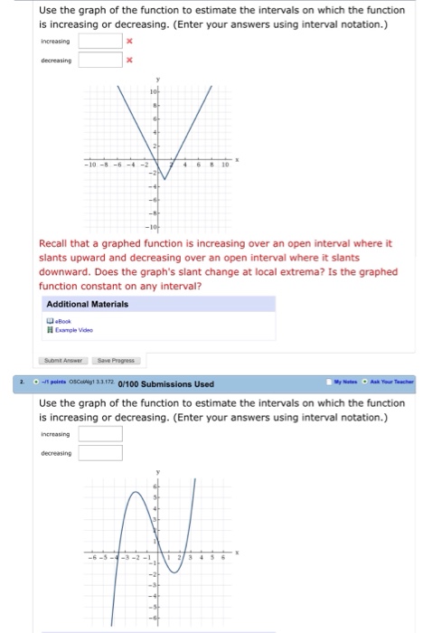 Solved Use the graph of the function to estimate the | Chegg.com