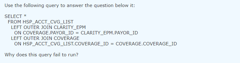 Solved Use the following query to answer the question below | Chegg.com