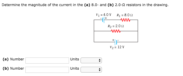 Solved Determine the magnitude of the current in the (a) | Chegg.com