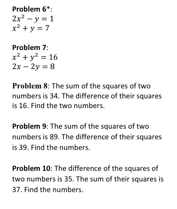 Solved Problem 6*: 2x2 -y1 Problem 7: x2 + y2 16 2x - 2y8 | Chegg.com