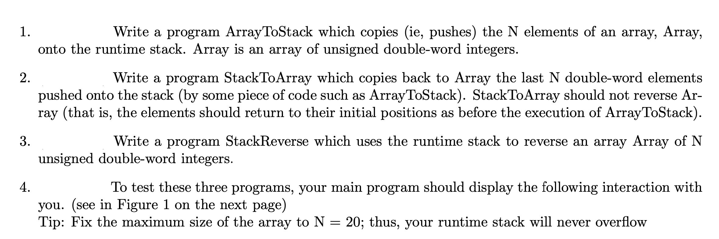Solved 1. Write a program ArrayToStack which copies (ie, | Chegg.com