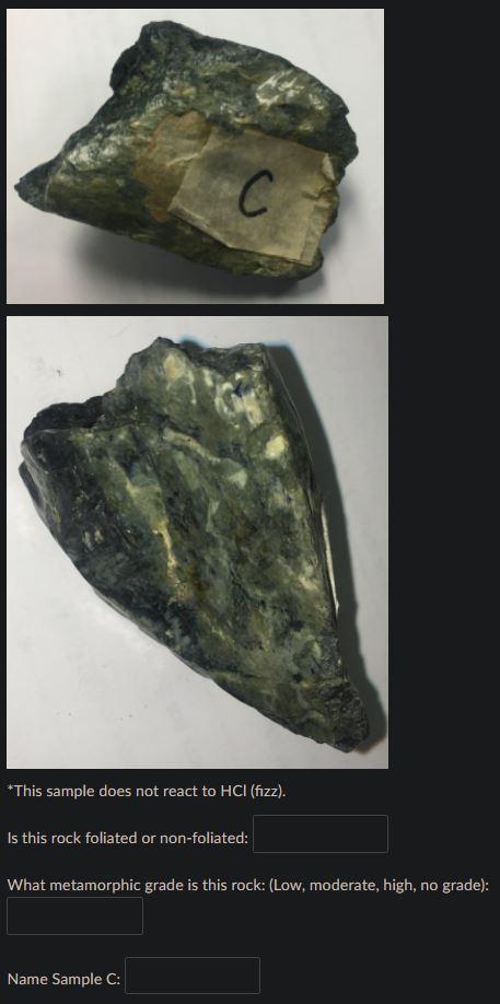 Solved Metamorphic Possible Protolith Grade (Parent Rock) | Chegg.com