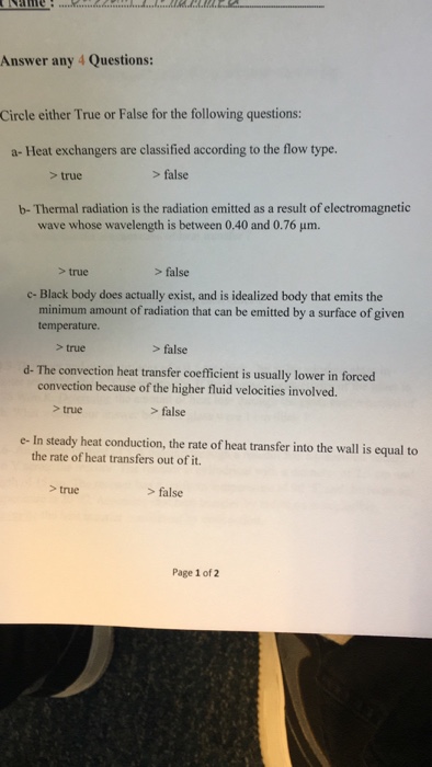 Solved Circle either True or False for the following | Chegg.com