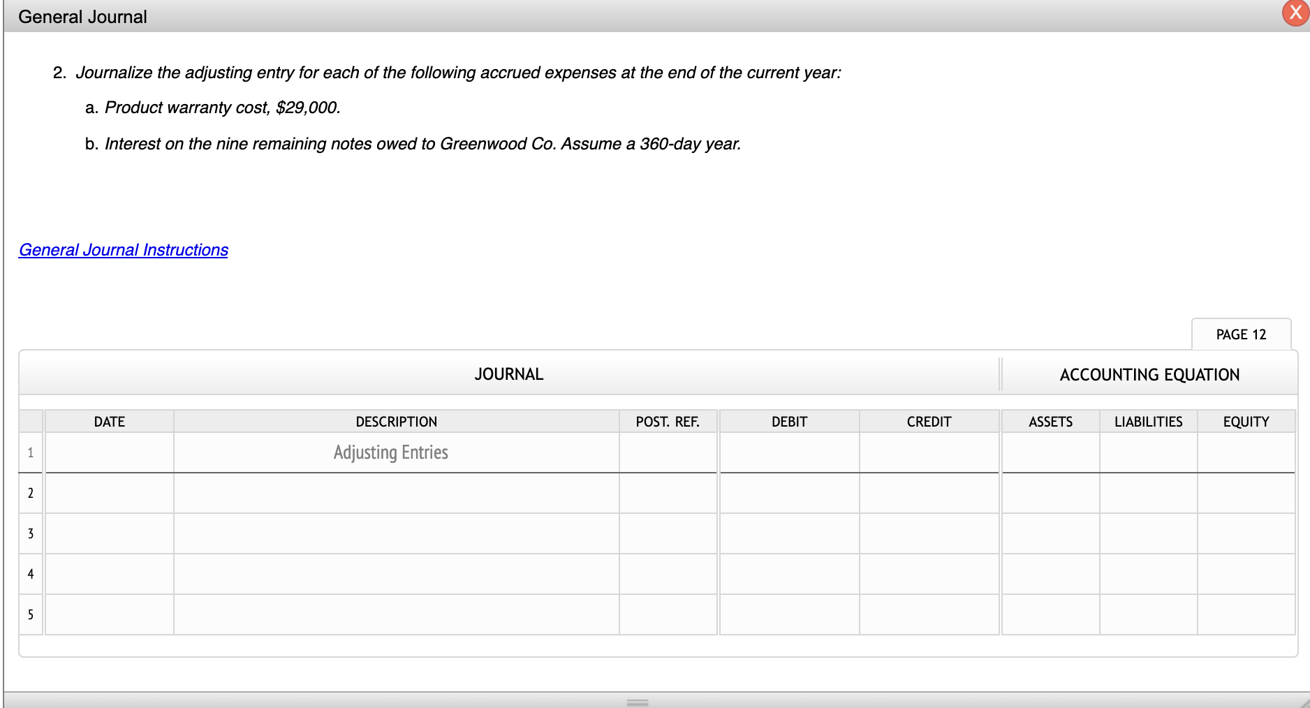 Solved General JournalEQUITY 310 Common Stock 311 Retained | Chegg.com