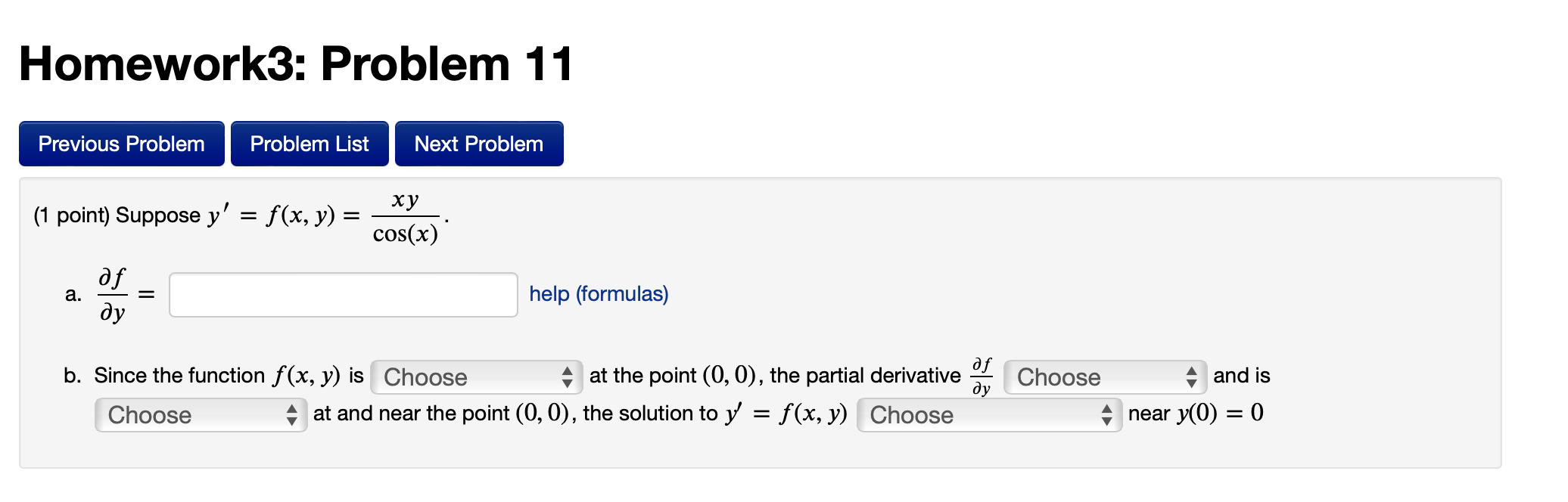 Solved (1 ﻿point) ﻿Suppose | Chegg.com
