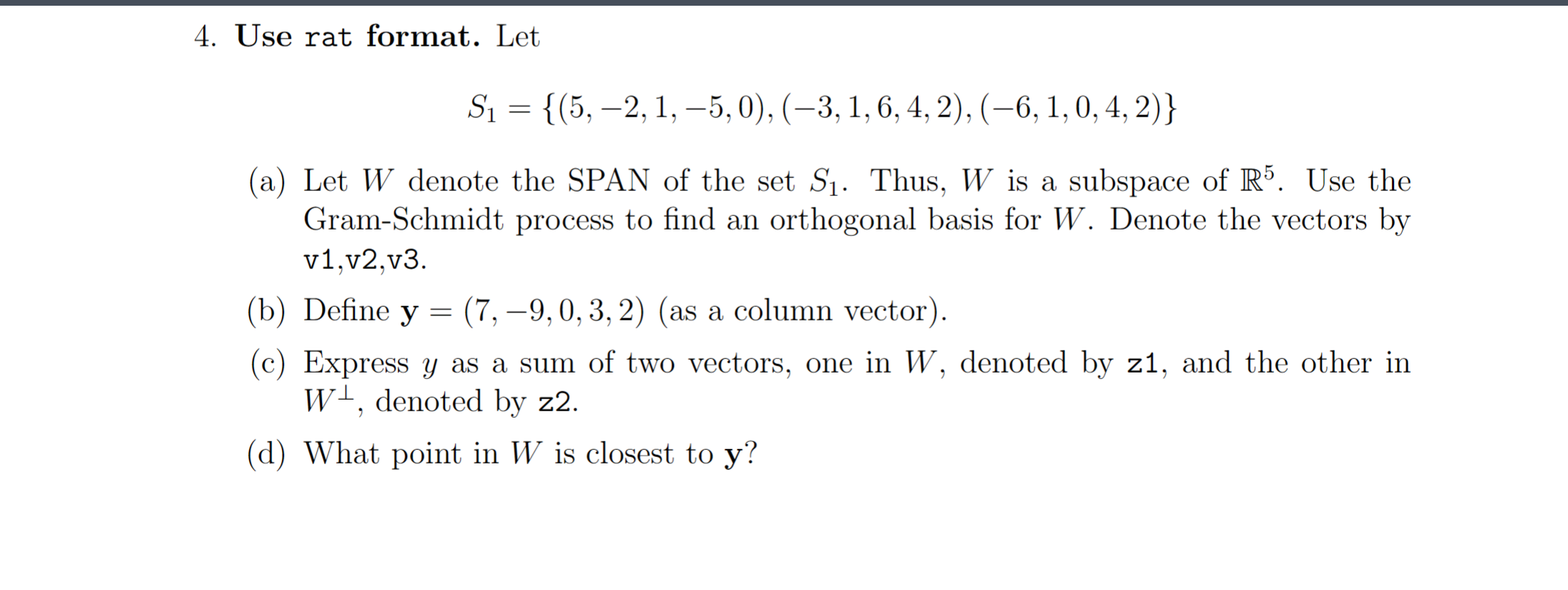 Solved Use rat format. | Chegg.com