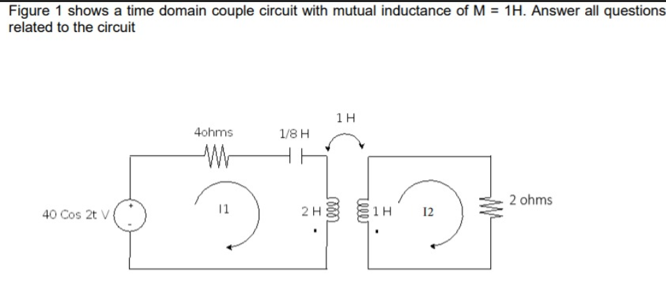Solved Figure 1 shows a time domain couple circuit with | Chegg.com