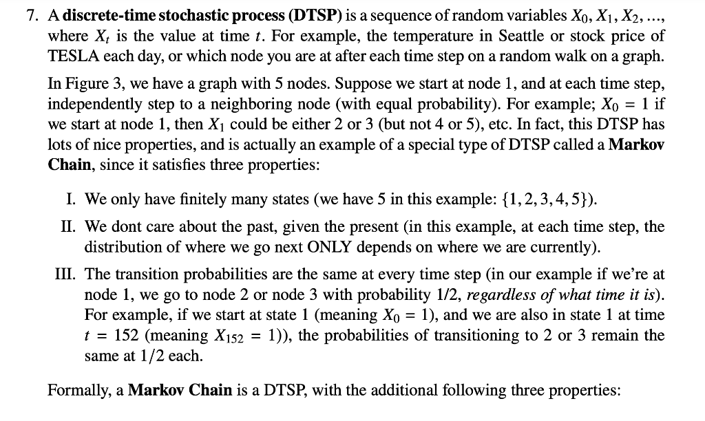 Solved 7. A discrete-time stochastic process (DTSP) is a | Chegg.com