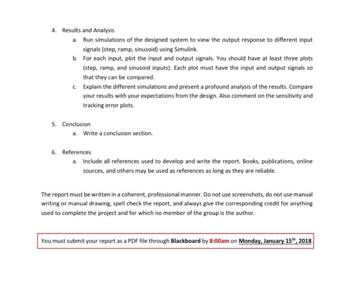 Solved ELEN 415 FINAL PROJECT The final project involves the | Chegg.com