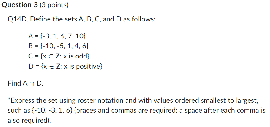 Solved Q13. Let A={y∈Z:2 | Chegg.com