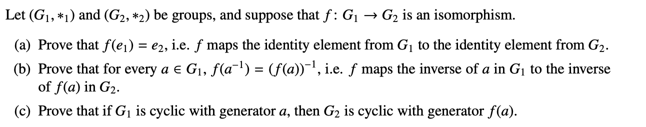 Solved Let (G1, *1) and (G2, *2) be groups, and suppose that | Chegg.com