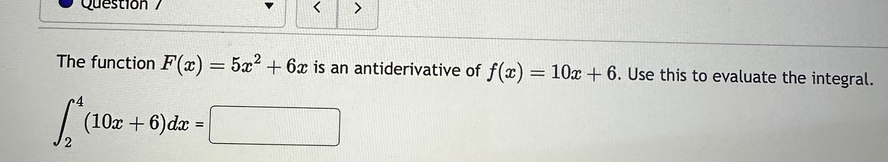 Solved The function F(x)=5x2+6x is an antiderivative of | Chegg.com