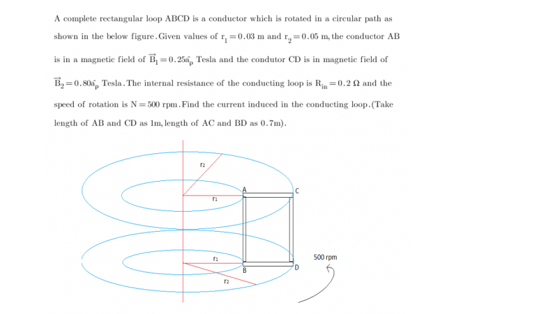 Solved A complete rectangular loop ABCD is a conductor which | Chegg.com