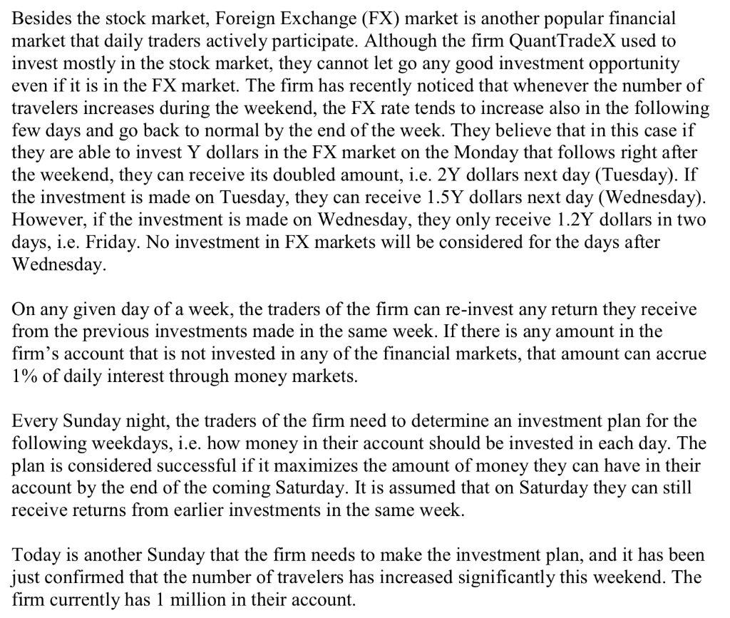 Solved Professional Traders Can Find Investment