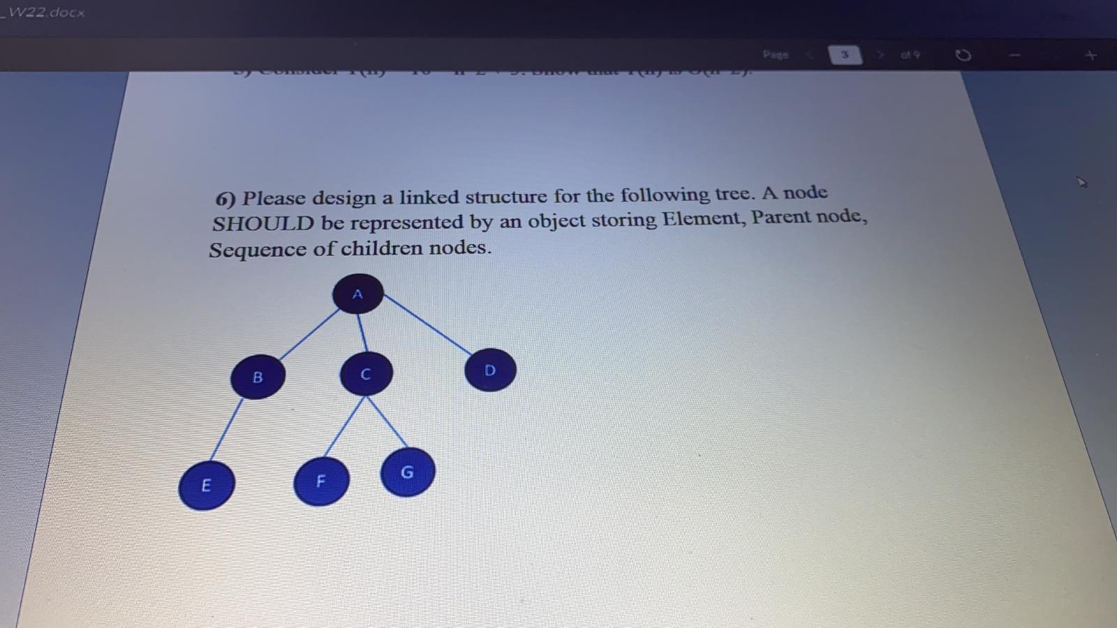 Solved LW22.docx 6) Please design a linked structure for the | Chegg.com