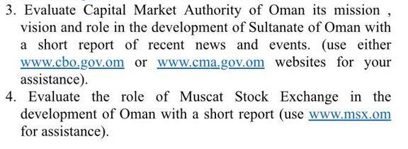 Solved 3. Evaluate Capital Market Authority of Oman its | Chegg.com