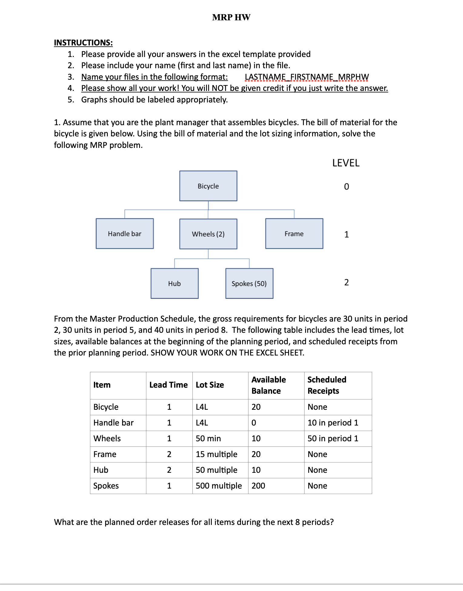 Solved INSTRUCTIONS: 1. Please provide all your answers in | Chegg.com