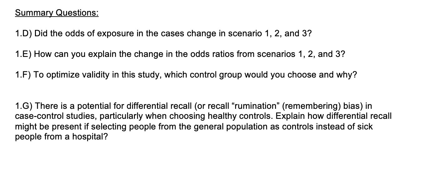 Solved please notice that the question contains 3 Scenarios, | Chegg.com