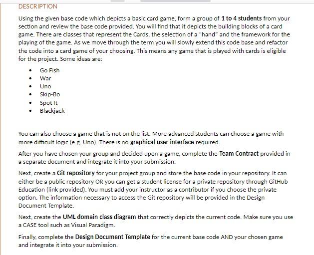 Solved Using the given base code which depicts a basic card | Chegg.com