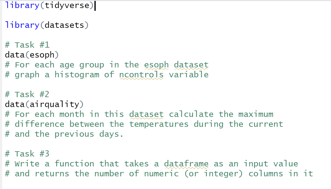 Do this question in R. esoph is inbuild dataset use | Chegg.com