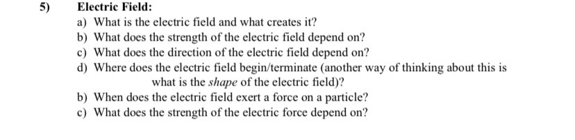 Solved Electric Field: a) What is the electric field and | Chegg.com
