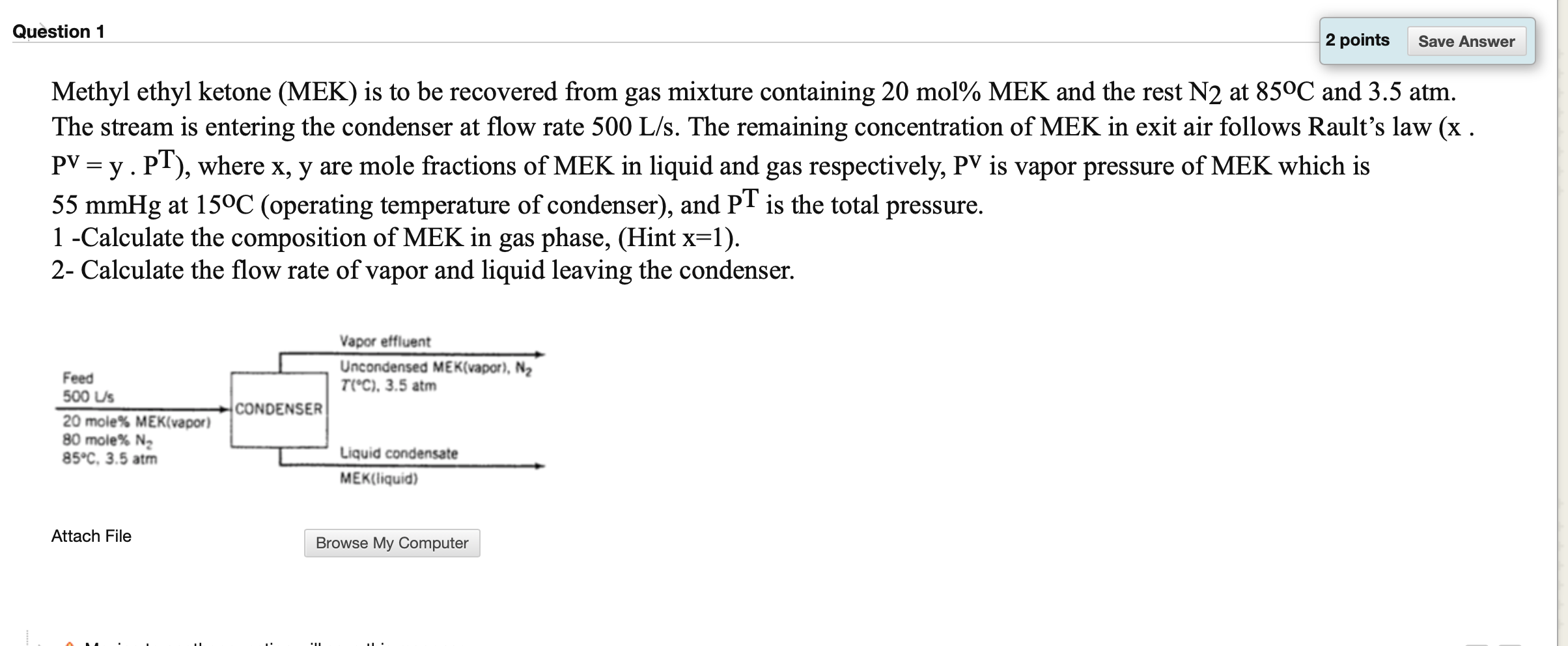 Solved Question 1 2 points Save Answer Methyl ethyl ketone | Chegg.com