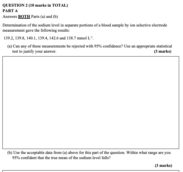 Solved QUESTION 2 (10 marks in TOTAL) PART A Answers BOTH | Chegg.com