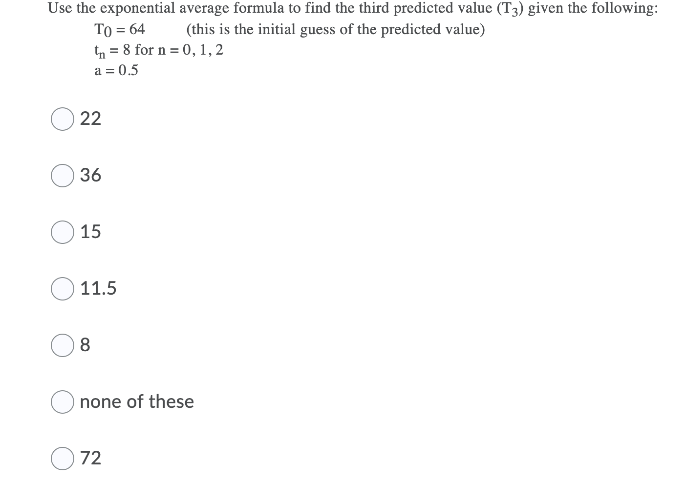 Solved Use the exponential average formula to find the third | Chegg.com