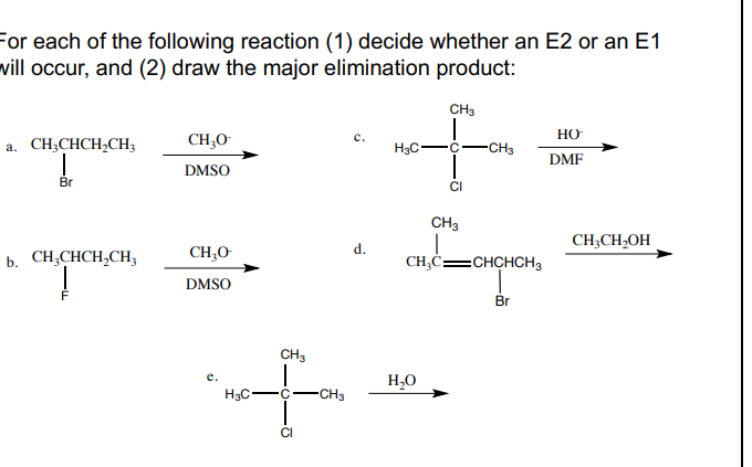 Solved or each of the following reaction (1) decide whether | Chegg.com