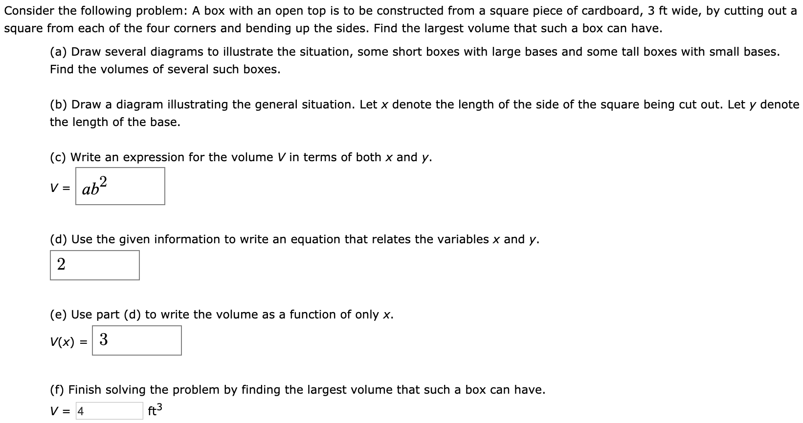 Solved Consider the following problem: A box with an open | Chegg.com