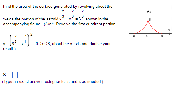 Solved Find the area of the surface generated by revolving | Chegg.com