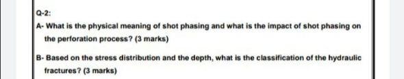 Solved Q-2: A- What is the physical meaning of shot phasing | Chegg.com