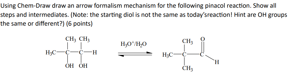 Solved Using Chem-Draw draw an arrow formalism mechanism for | Chegg.com