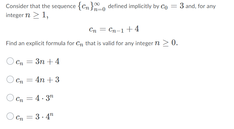 Solved 3 and, for any Consider that the sequence {Cn}– | Chegg.com