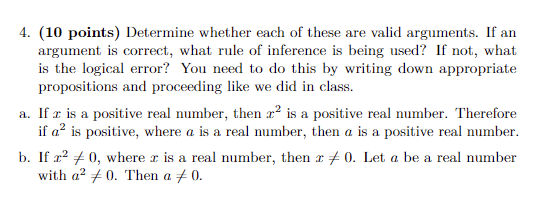 Solved 4. (10 points) Determine whether each of these are | Chegg.com