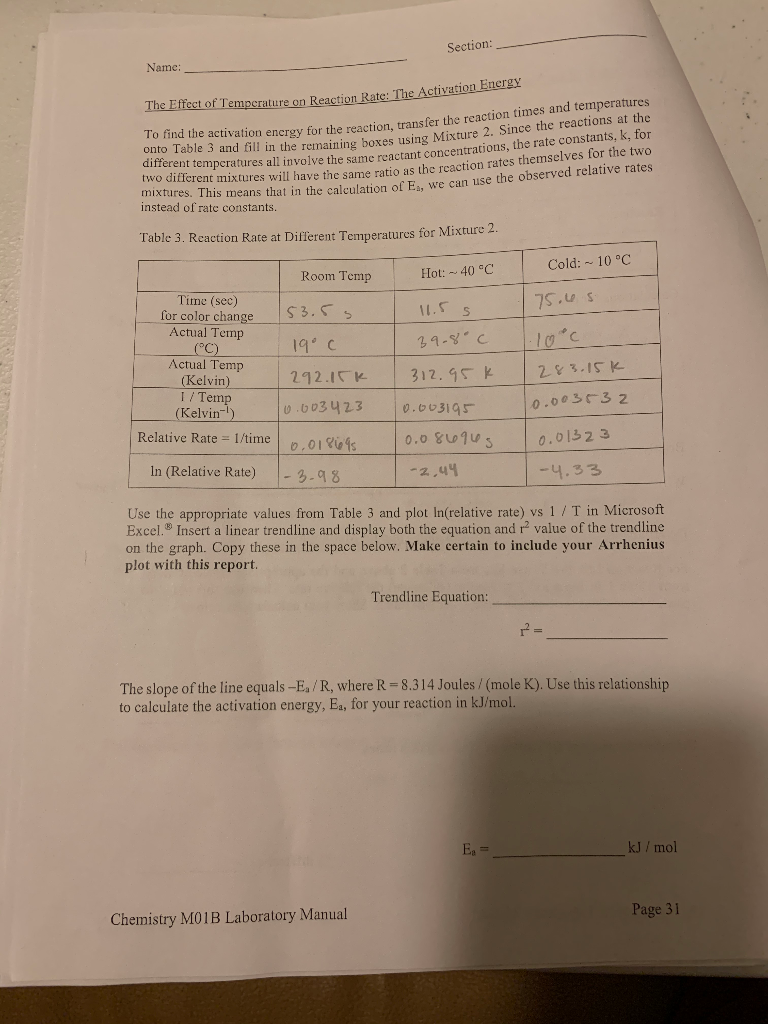 Determination of the Value of Relative Rate Constant: | Chegg.com