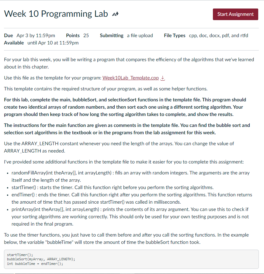 Solved Week 10 Programming Lab at Due Apr 3 by 11:59pm | Chegg.com