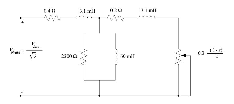 Solved The Above Per Phase Equivalent Circuit Represents A
