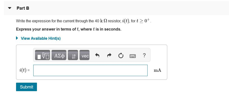 Solved Review| Constants Part A The switch in the circuit in | Chegg.com