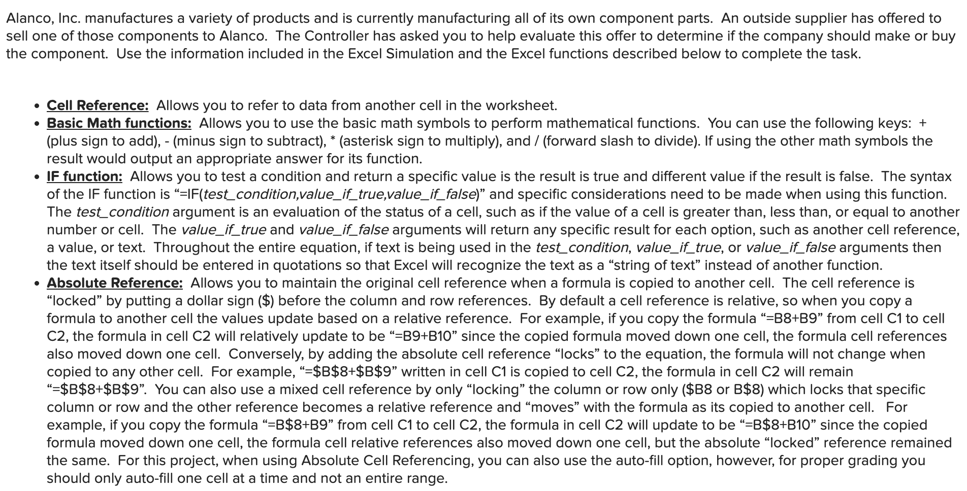 Solved Alanco, Inc. manufactures a variety of products and | Chegg.com